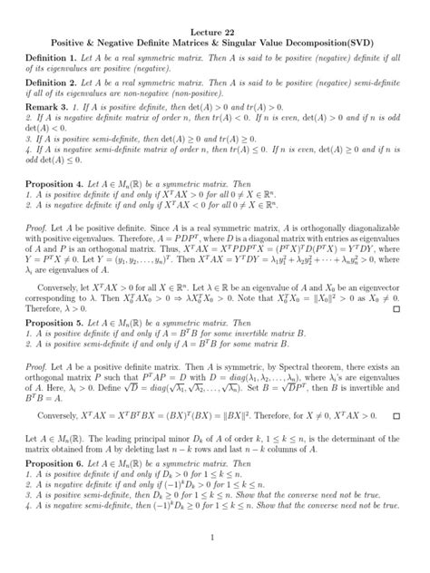 Lecture 22 Pdf Eigenvalues And Eigenvectors Matrix Mathematics