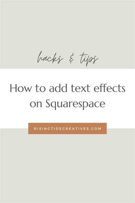 How To Add Text Effects On Squarespace No Code Needed