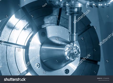 5axis Cnc Milling Machine Cutting Hiprecision Stock Photo 1575696046 Shutterstock