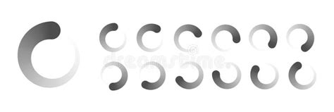 Circular Loading Buffering Icons Vector Stock Vector Illustration Of