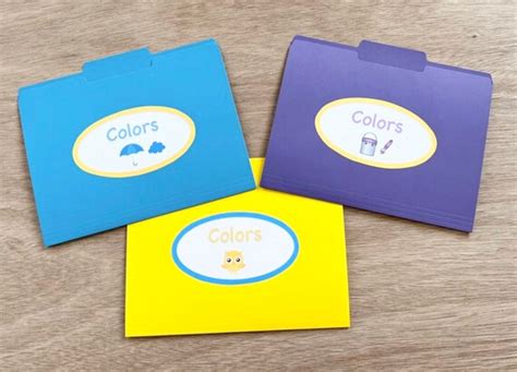 Colors File Folder Games Identifying Colors Matching And Color Names Set Of Etsy