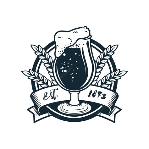 Premium Vector Beer Glass Icon Silhouette Alcoholic Drink Logo