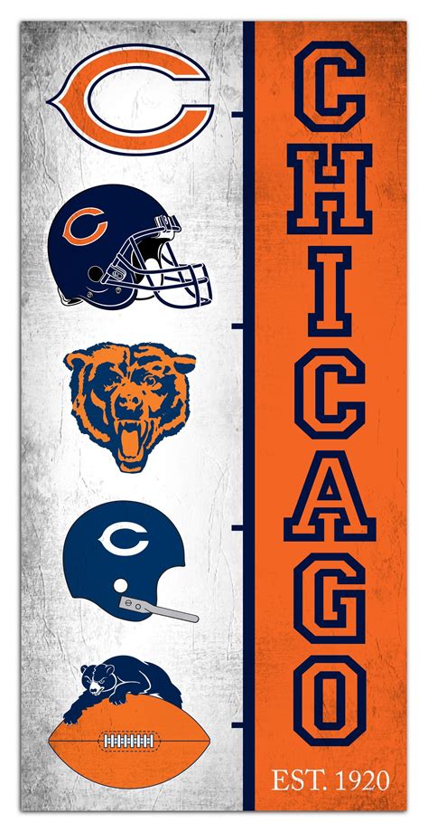 Chicago Bears Team Logo Progression 6x12 Chicago Bears 1979 Chicago Bears 1920 Logo Chicago