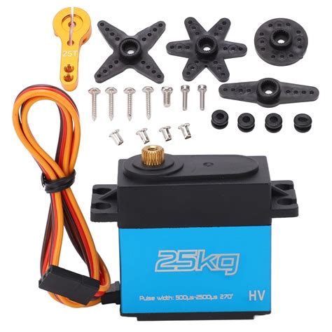 25kg Rc Servo Metal Gear 270 Degree Waterproof Digital Servo With 25t