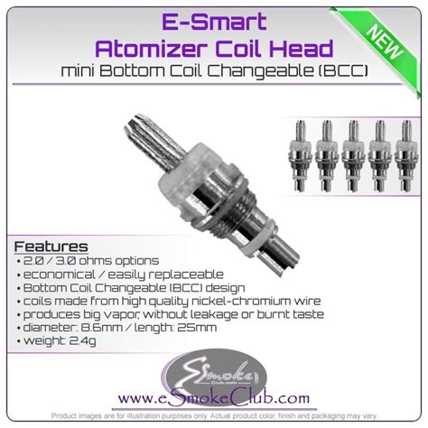 Clearomizer E Smart Bcc Replacement Coil Heads 3 0 Ohms Coil Smart Atom