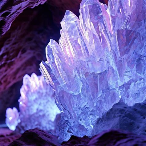 Glowing Crystal Canyon A Canyon Sculpture Of Glowing Crystal F Stock