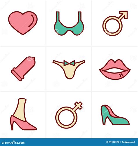 Icons Style Sex And XXX Icons Set Vector Design Stock Vector Illustration Of Education
