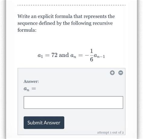 Solved Watch Help Video Write A Recursive Sequence That