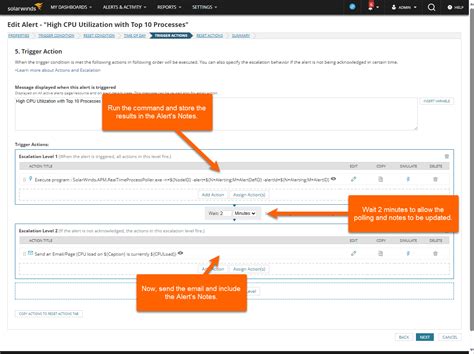 how to add memory utilization and cli in top 10 process alert alert