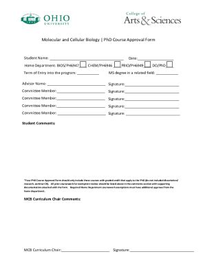 Fillable Online MCB Course Approval Form MCB Course Approval Form Fax Email Print PdfFiller