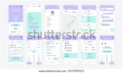 Ui Ux Gui가 모바일 앱 응답 스톡 벡터로열티 프리 1473999911 Shutterstock