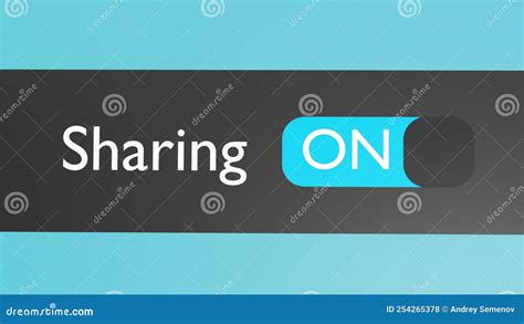 turn on sharing button slider mobile interface of cloud sharing