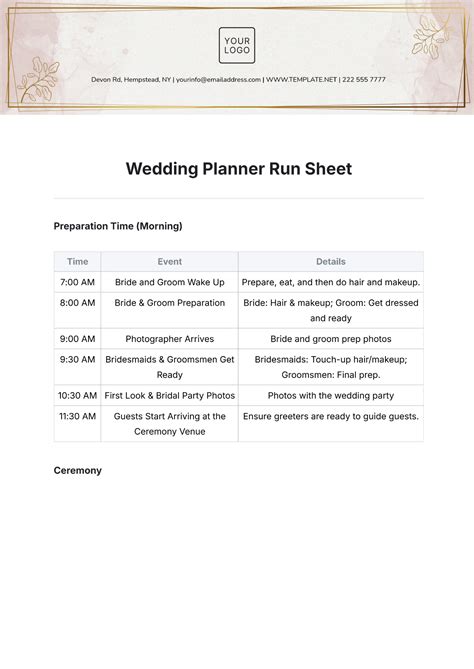 Free Run Sheet Templates Editable And Printable