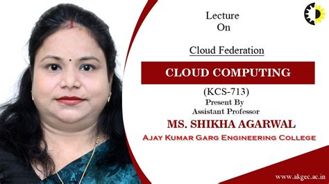 Cloud Federation Cloud Computing Lecture 04 By Ms Shikha Agarwal