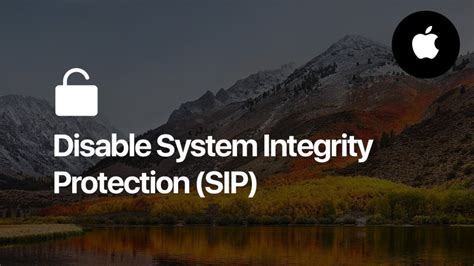 Disable System Integrity Protection Sip Pada Macintosh Catalina