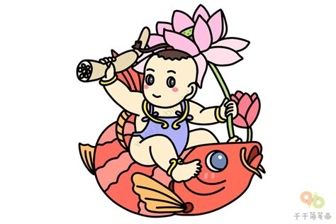 卡通年画娃娃简笔画 卡通年画简笔画 卡通年画 文秘苑图库