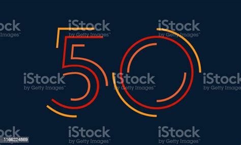 숫자 50 벡터 번호 알파벳 독특한 요소 디자인에 대한 화려한 화려한 현대 동적 평면 디자인 로고 기업 정체성 응용 프로그램 크리에이티브 포스터 등 50에 대한 스톡 벡터
