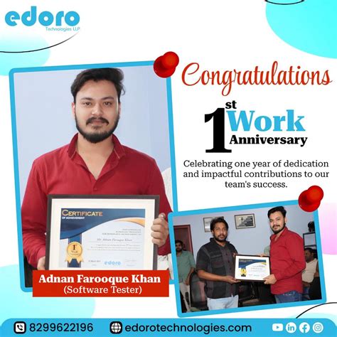 edoro technologies llp on linkedin workanniversary adnanfarooquekhan teamappreciation