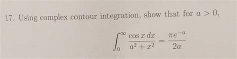solved 5 using complex contour integration show