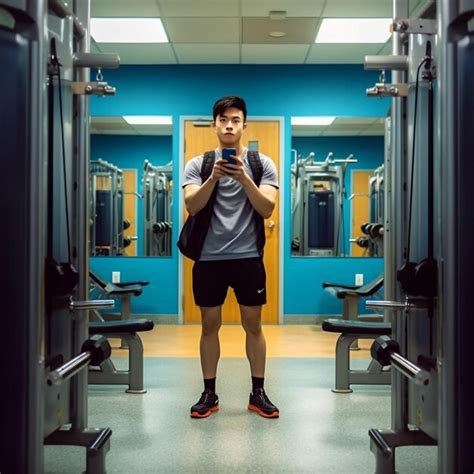 Man At The Gym Premium AI Generated Image