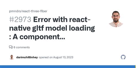 Error With React Native Gltf Model Loading A Component Suspended