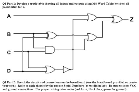 Solved Q Part Develop A Truth Table Showing All Inputs Chegg Com