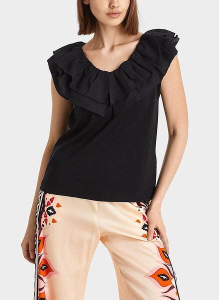 Блуза с волани Marc Cain Collections Черно Uc4856j14 Shop Mdl