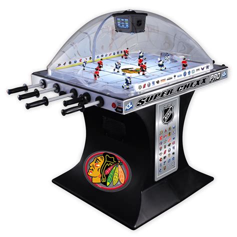 Chicago Blackhawks Nhl Super Chexx Pro Bubble Hockey Home Arcade Games