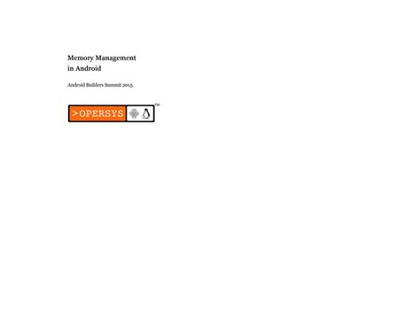 Memory Management In Android Pdf