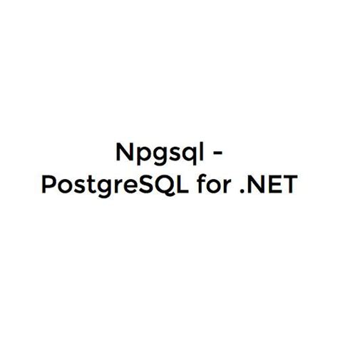 Npgsql