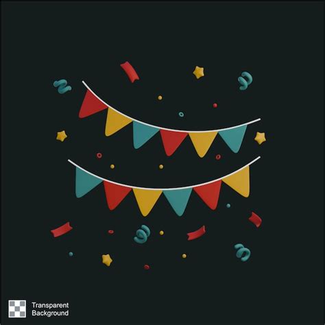 Premium Psd 3d Icon Of Party Flag