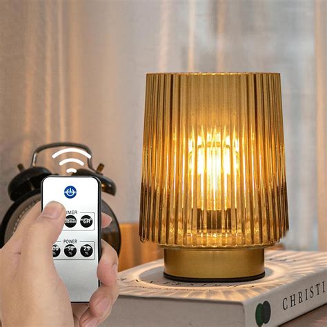 Wesjo Battery Operated Lamp Small Table Lamp With Led Bulb Battery