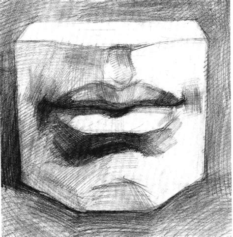 石膏嘴巴素描画法 美院帮