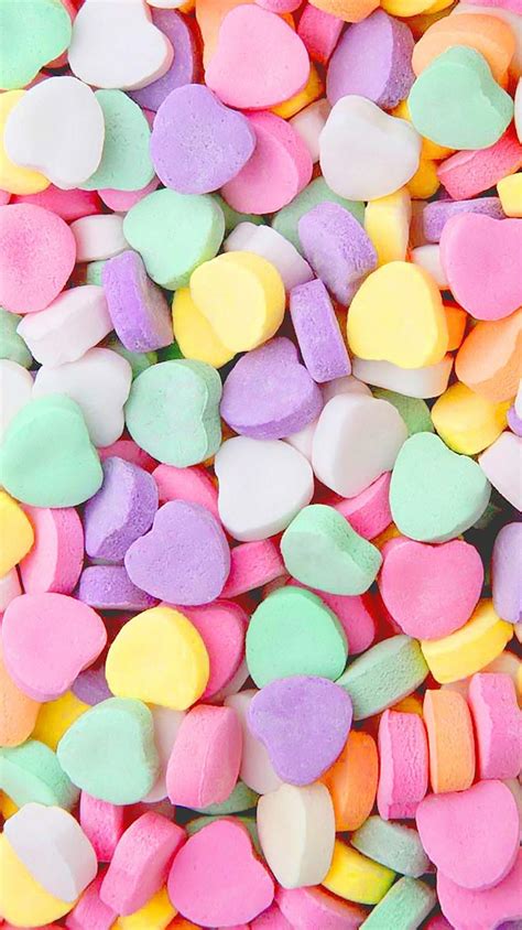 Candy Hearts Background Iphone