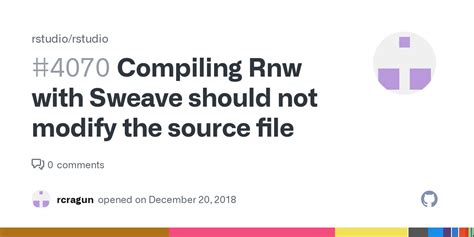 compiling rnw with sweave should not modify the source file · issue