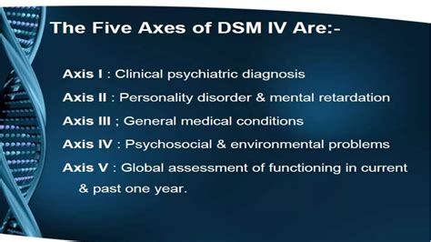 Classification Of Mental Disorder Pptx