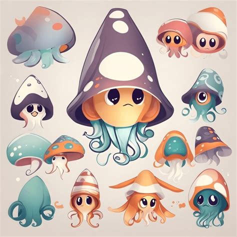 Premium Ai Image Squid Illustration Ai Generative