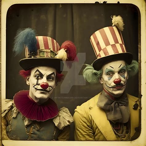 Twins Clowns At The Circus By Infiniteimmagini On Deviantart