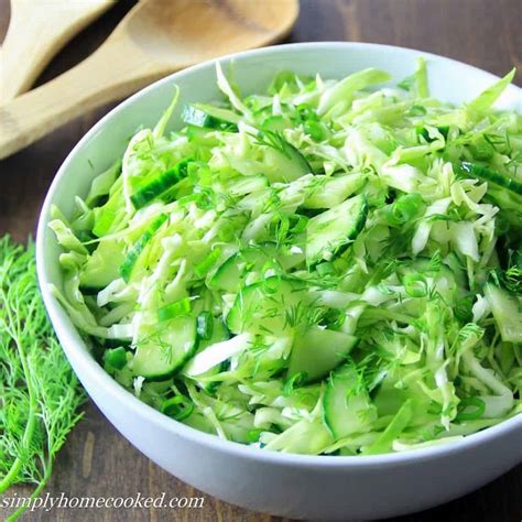 Cabbage And Cucumber Salad Simply Home Cooked