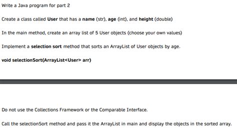 Solved Write A Java Program For Part Create A Class Called Chegg Com