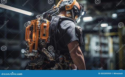An Ai Illustration Of An Orange And Black Cyber Robot Backpack Looks