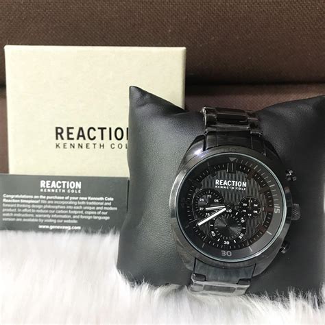 Kenneth Cole Reaction Mens 3 Hand Analog 46mm Watch Mens Fashion