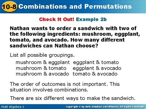 10 8 combinations 10 8 combinationsand and permutations
