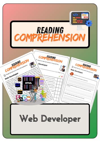 Reading Comprehension Web Developer Solutions Teaching Resources