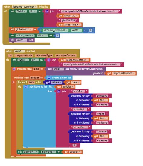 How Do I Get Database Firebase Show Listview On Mit App Inventor Of Users Mit App Inventor