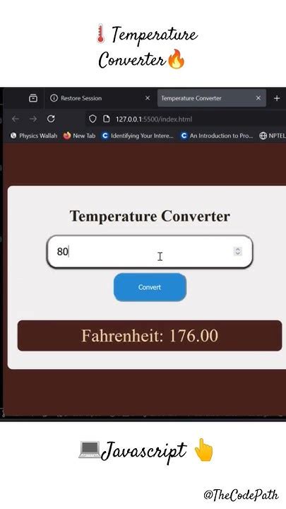 🌡 Temperature Converter Convert Celsius To Fahrenheit Instantly 🔥