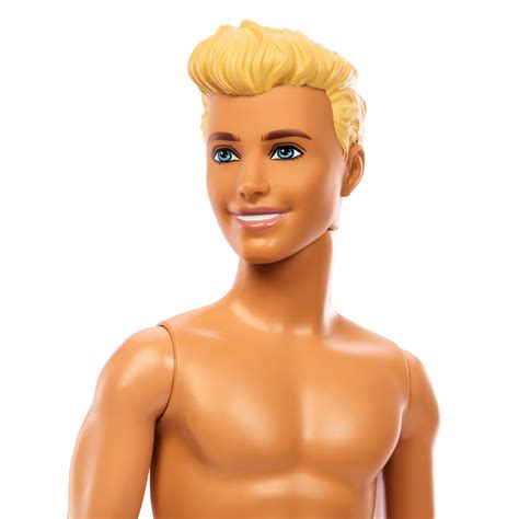 Beach Ken Doll With Blond Hair Wearing Purple Swimsuit Mattel