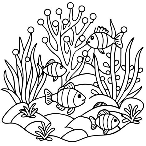 Underwater Plants Coloring Pages 2025
