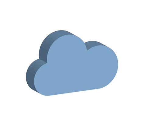 Three Dimensional Cloud Premium Vector