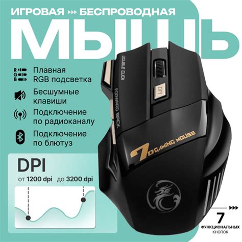 Игровая мышь беспроводная IMICE GW-X7 0000324, черный - купить по ...
